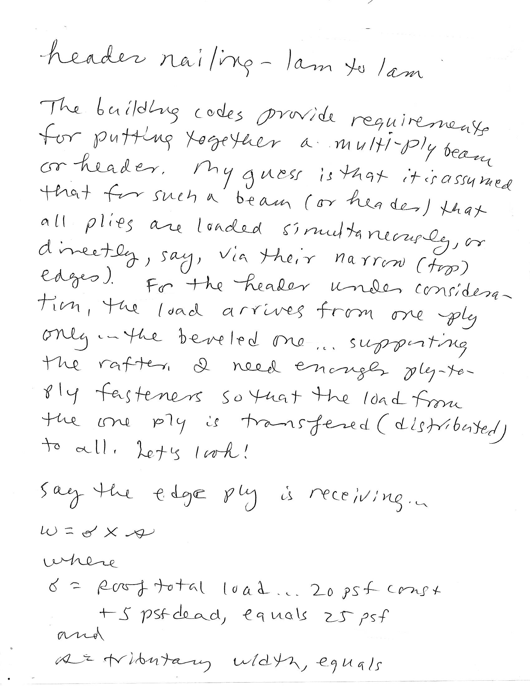 nail laminating the multi-ply header – Wood Engineering